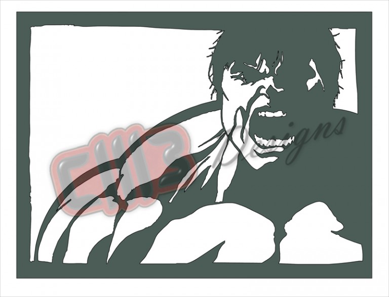 Incredible Hulk Wall Art DXF File - DMB Designs