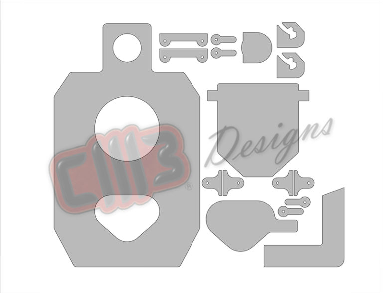 IDPA Shooting Range Reactive Silhouette Targets DXF V3 - DMB Designs