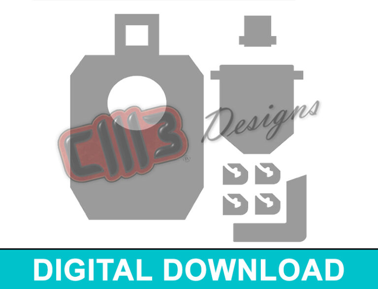 IDPA Shooting Range Reactive Silhouette Targets DXF V1 - DMB Designs